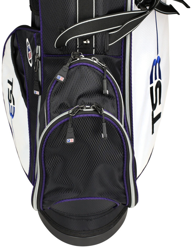 U.S. Kids Golf TS3-54 (137 cm) Junior Standbag, schwarz/weiss/lila ...