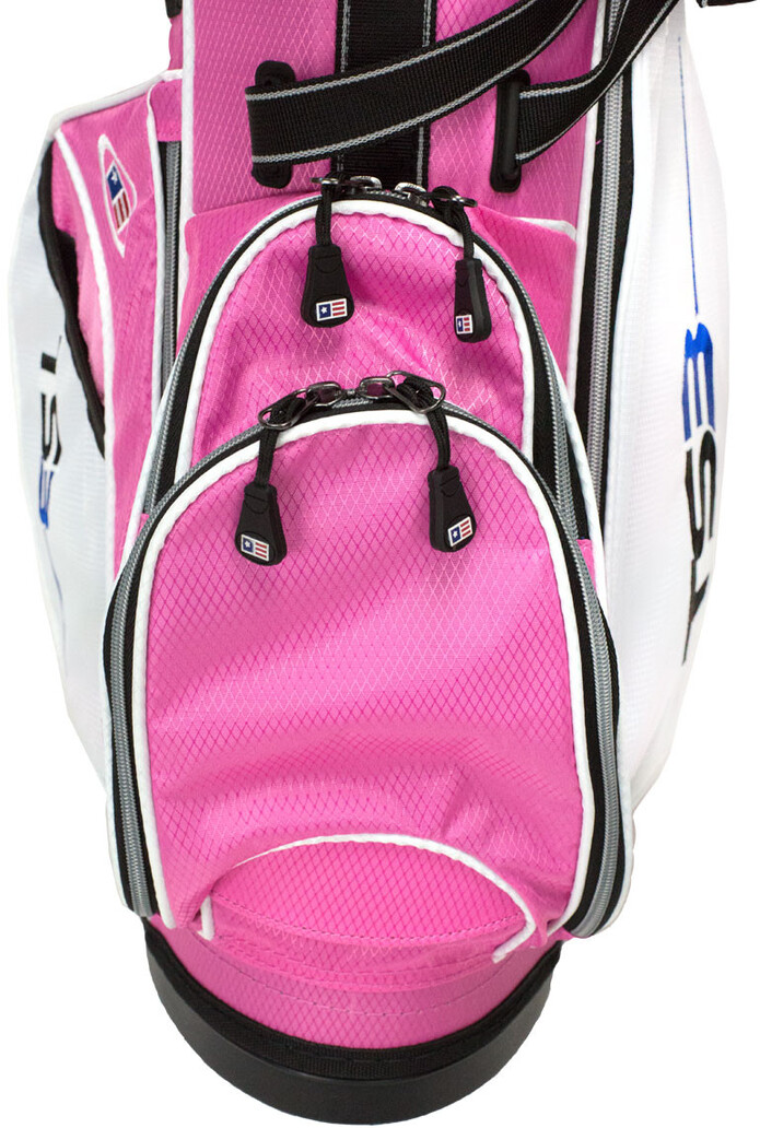 U.S. Kids Golf TS3-54 (137 cm) Junior Standbag, rosa/weiss/silber ...