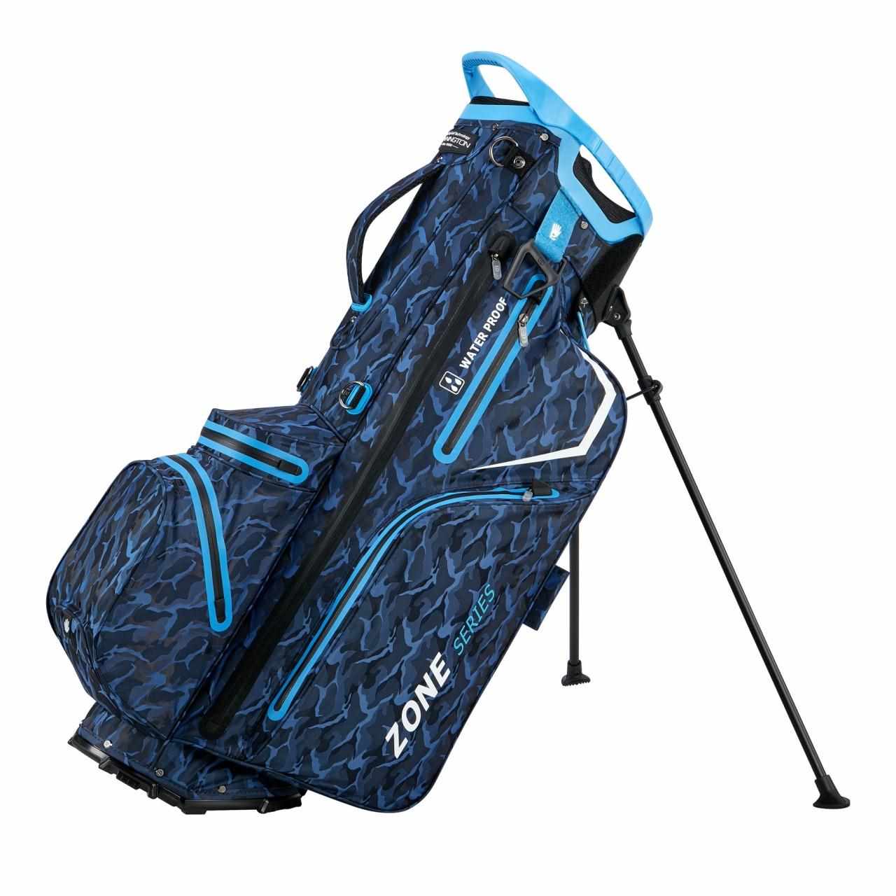 Bennington Zone Waterproof Standbag, blau camo/blau | Golf Brothers.de