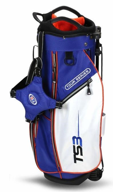 U.S. Kids Golf TS3-51 (130 cm) Junior Standbag, blau/weiss/orange ...