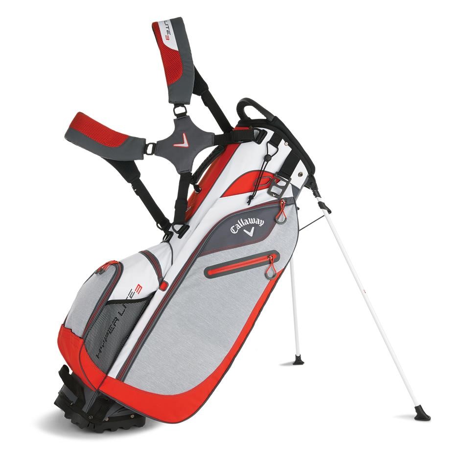 Callaway Hyper-Lite 3 Stand Bag, weiß/grau/orange | Golf Brothers.de